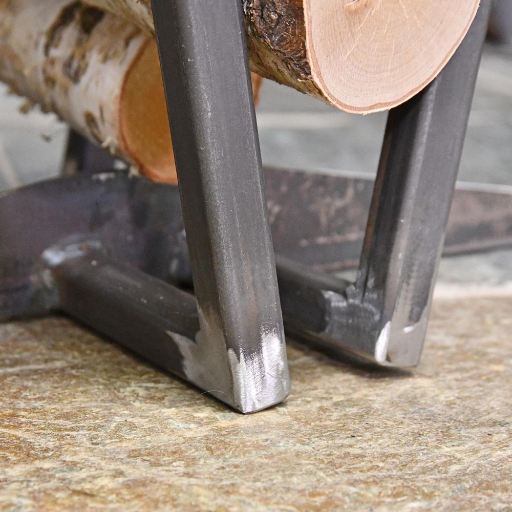 Simplistic V-Shaped Log Rack | Black Country Metalworks