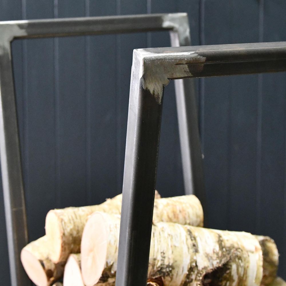 Simplistic V-Shaped Log Rack | Black Country Metalworks