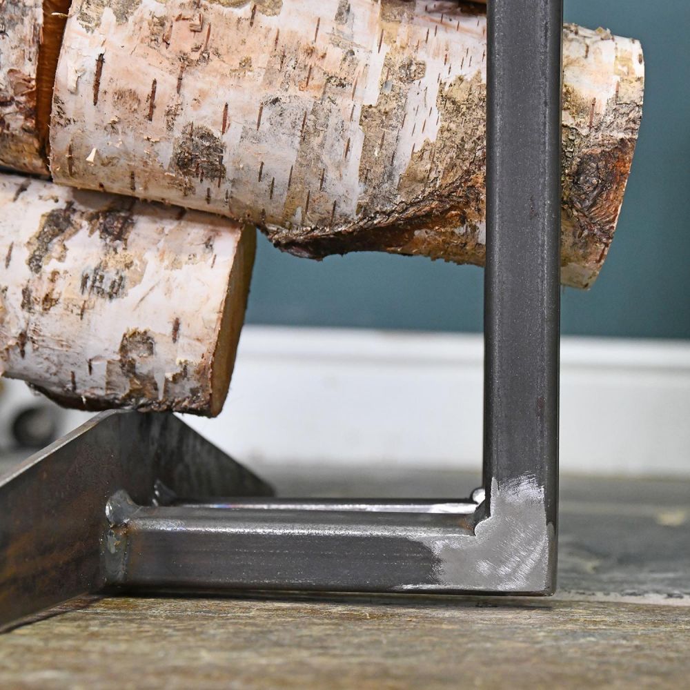 Simplistic V-Shaped Log Rack | Black Country Metalworks