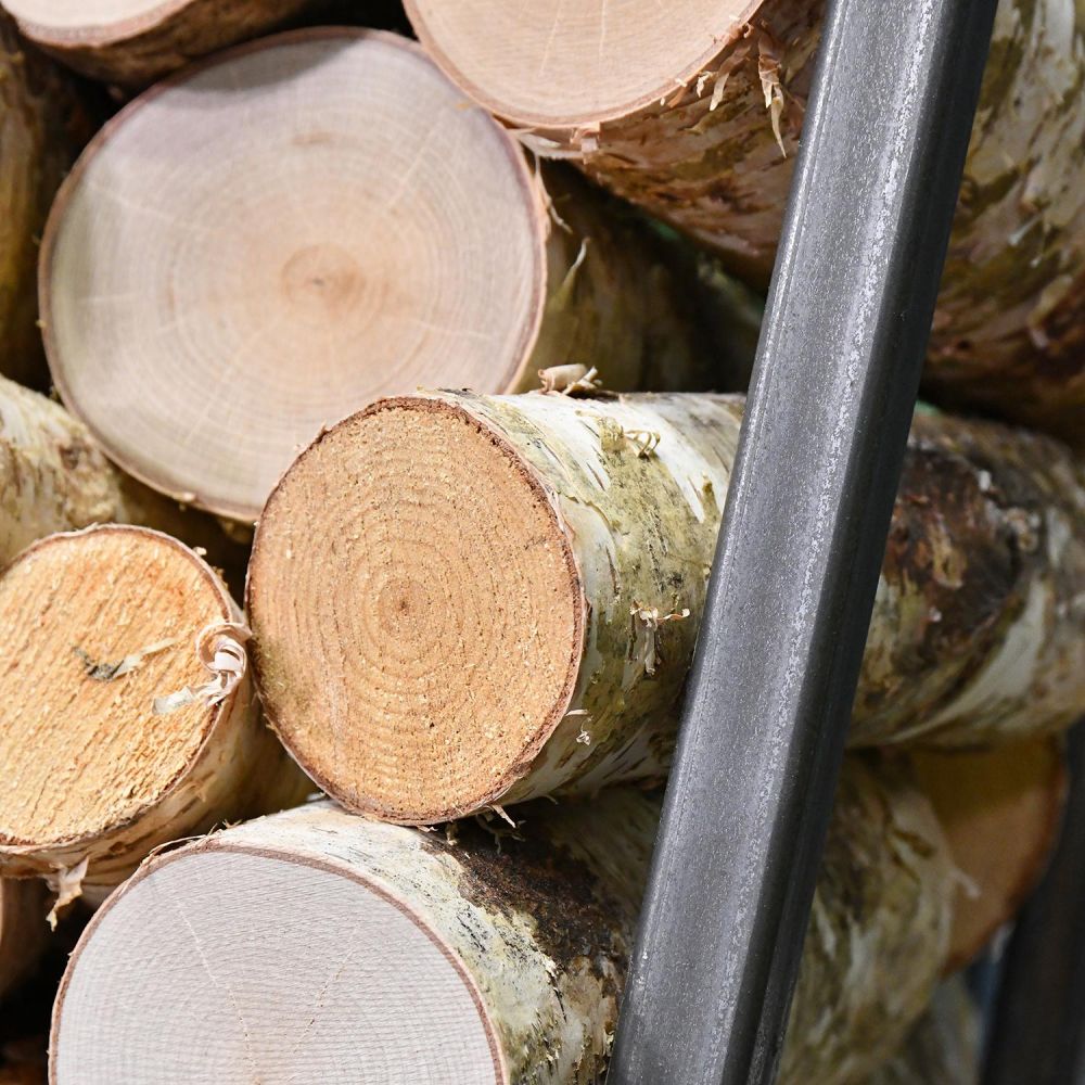 Simplistic V-Shaped Log Rack | Black Country Metalworks