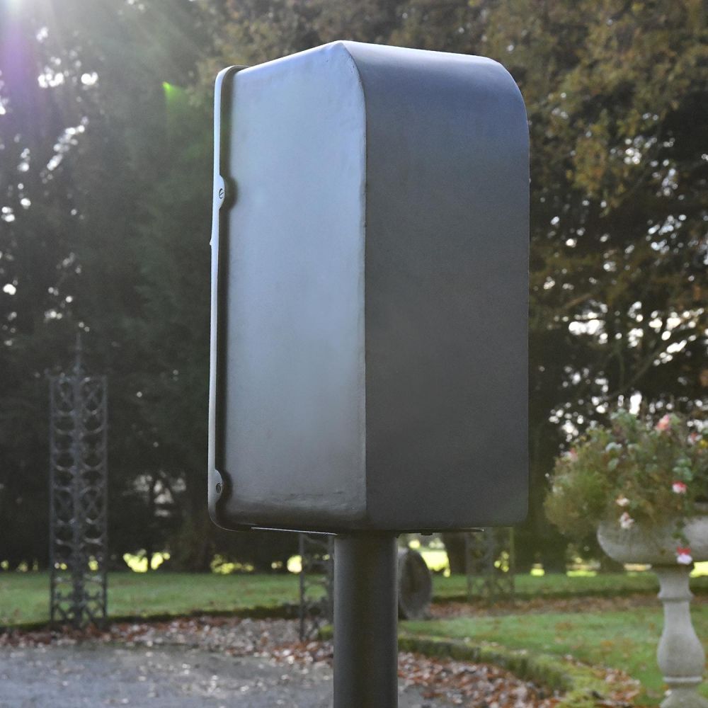 King George Rex Black Period Post Box & Stand | Black Country Metalworks