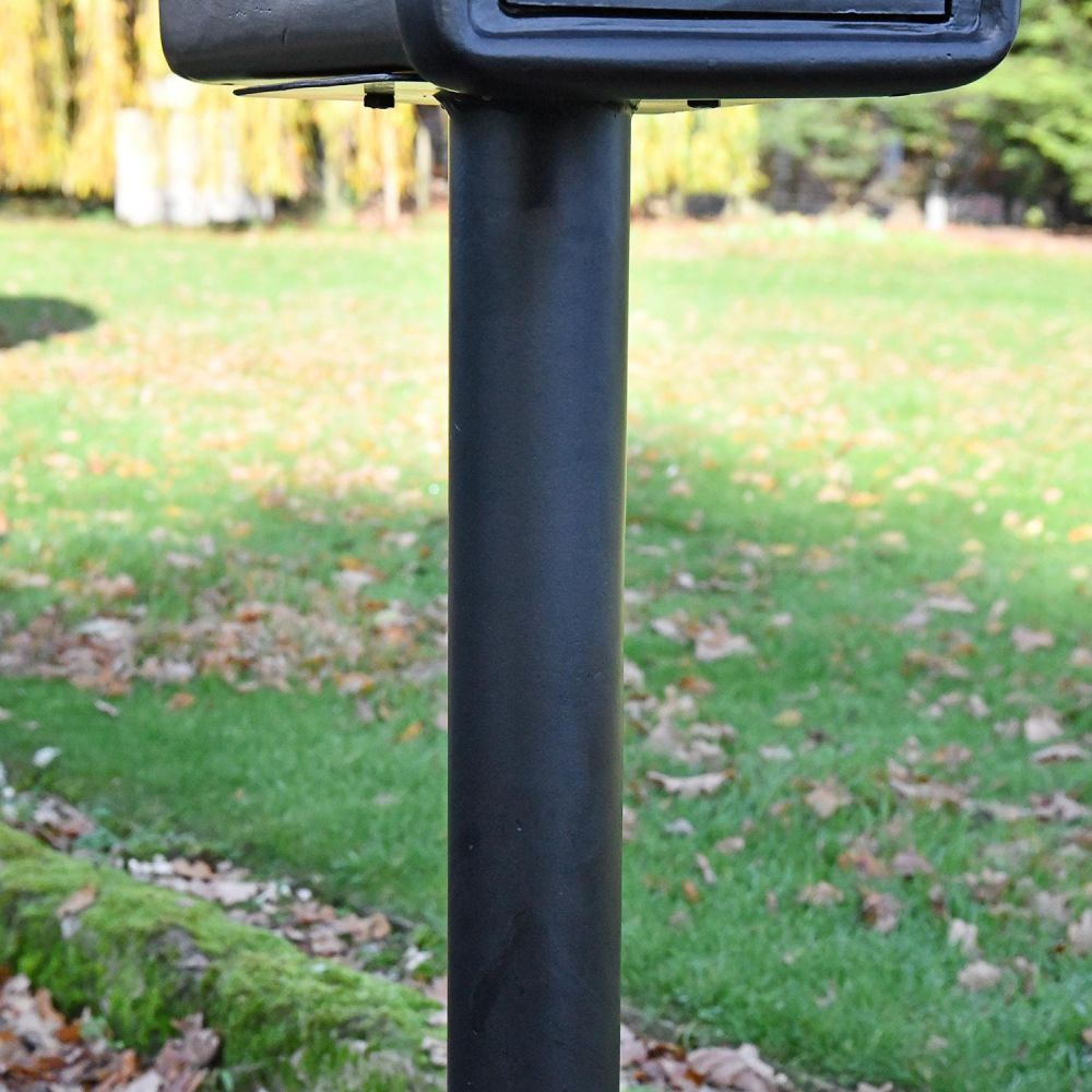 King George Rex Black Period Post Box & Stand | Black Country Metalworks