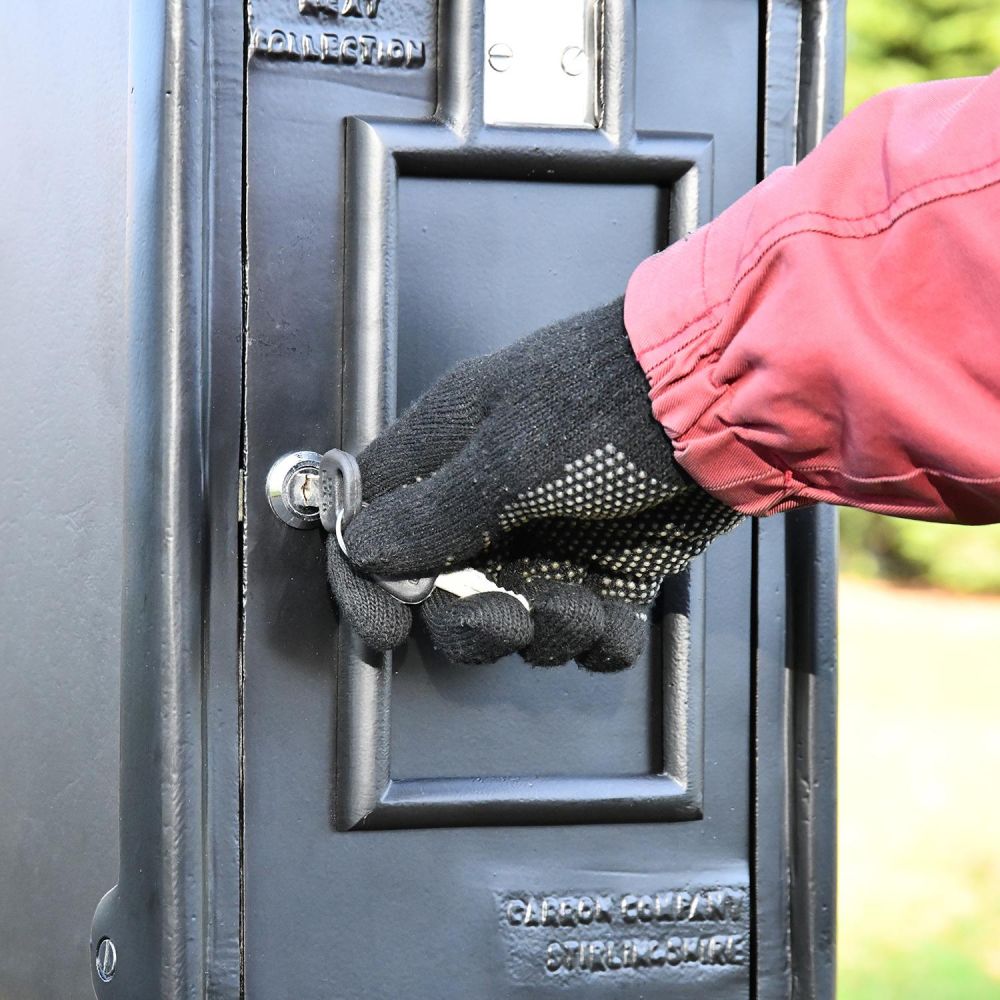 King George Rex Black Period Post Box & Stand | Black Country Metalworks