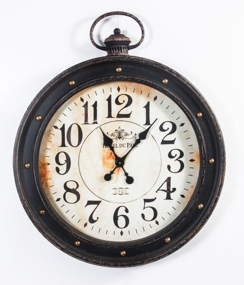"Delambre" Large Hotel De Paris Wall Clock | Black Country Metalworks