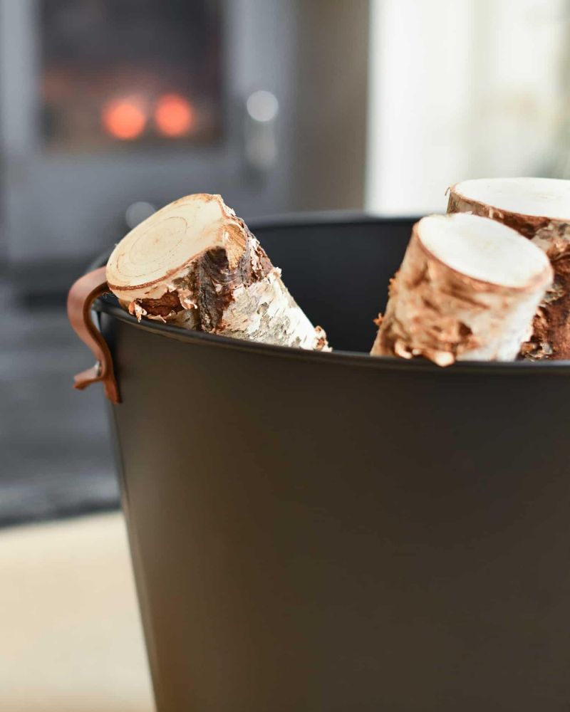 Large "Logs" Black Log Basket | Black Country Metalworks