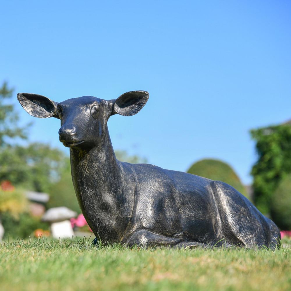 Deer Sculptures | Stag & Doe Statues | Life Size | Black Country Metalworks