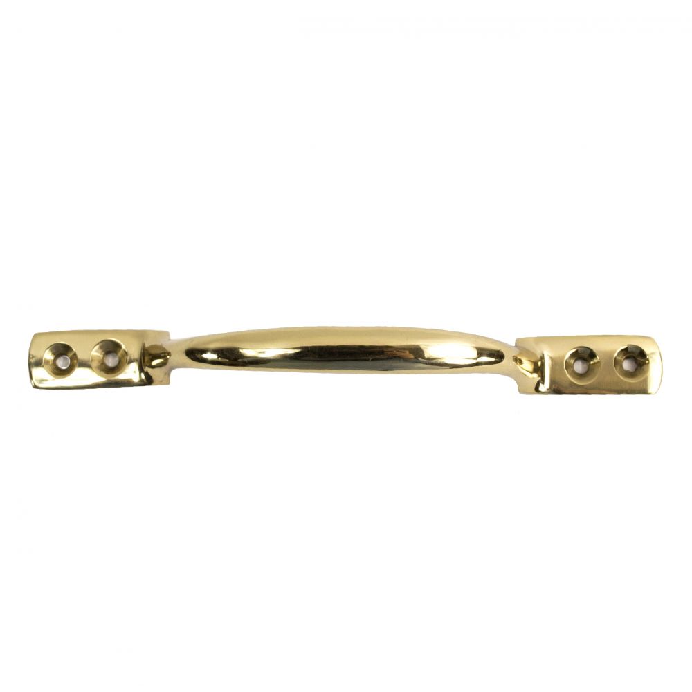 Simplistic Polished Brass Round Pull Handle | Black Country Metalworks