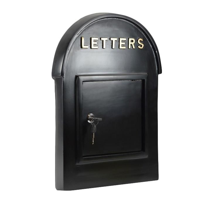 Black & Gold "Grosvenor" Post Box - Front & Back Plates | Black Country ...