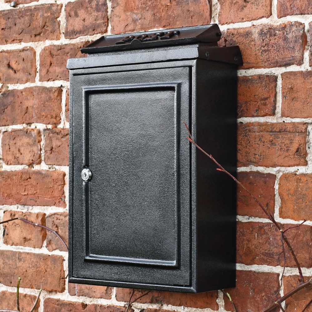 Black "Oxford" Wall Mounted Post Box | Black Country Metalworks