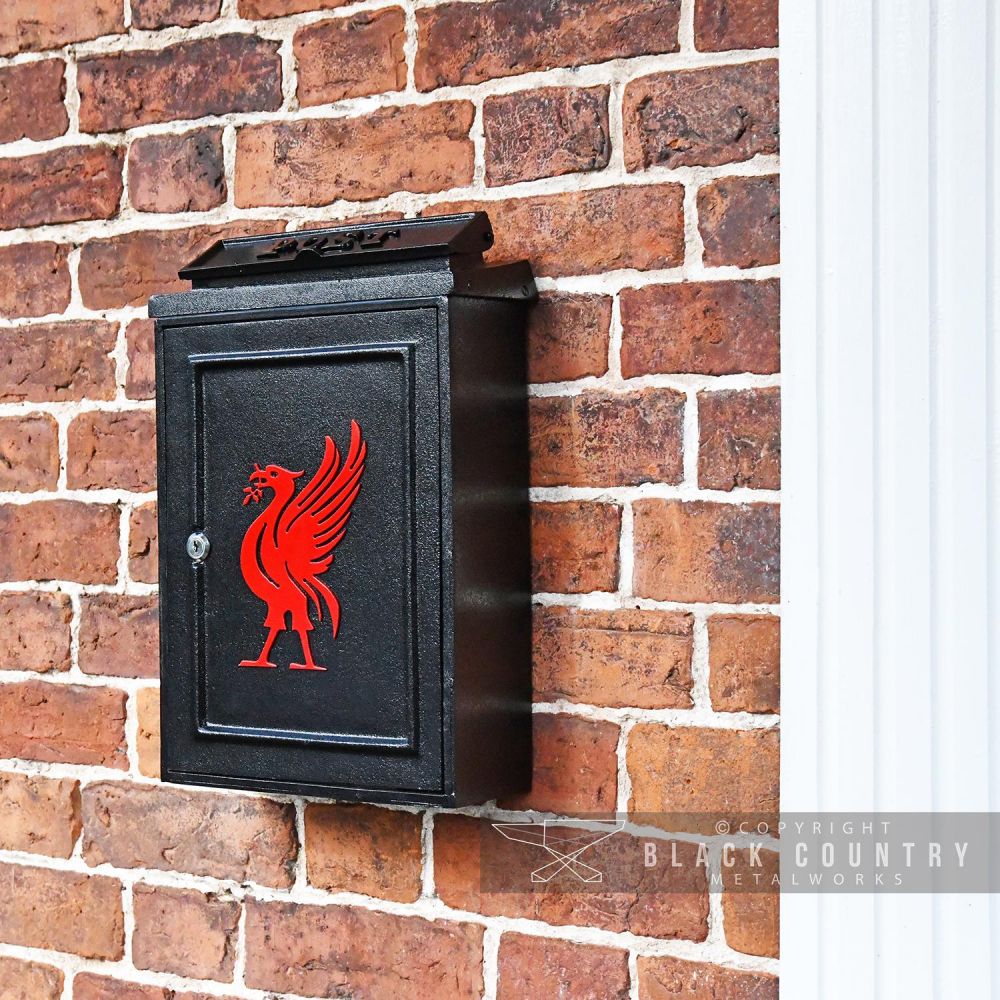 Deluxe Red "Liver Bird" Wall Mounted Post Box | Black Country Metalworks