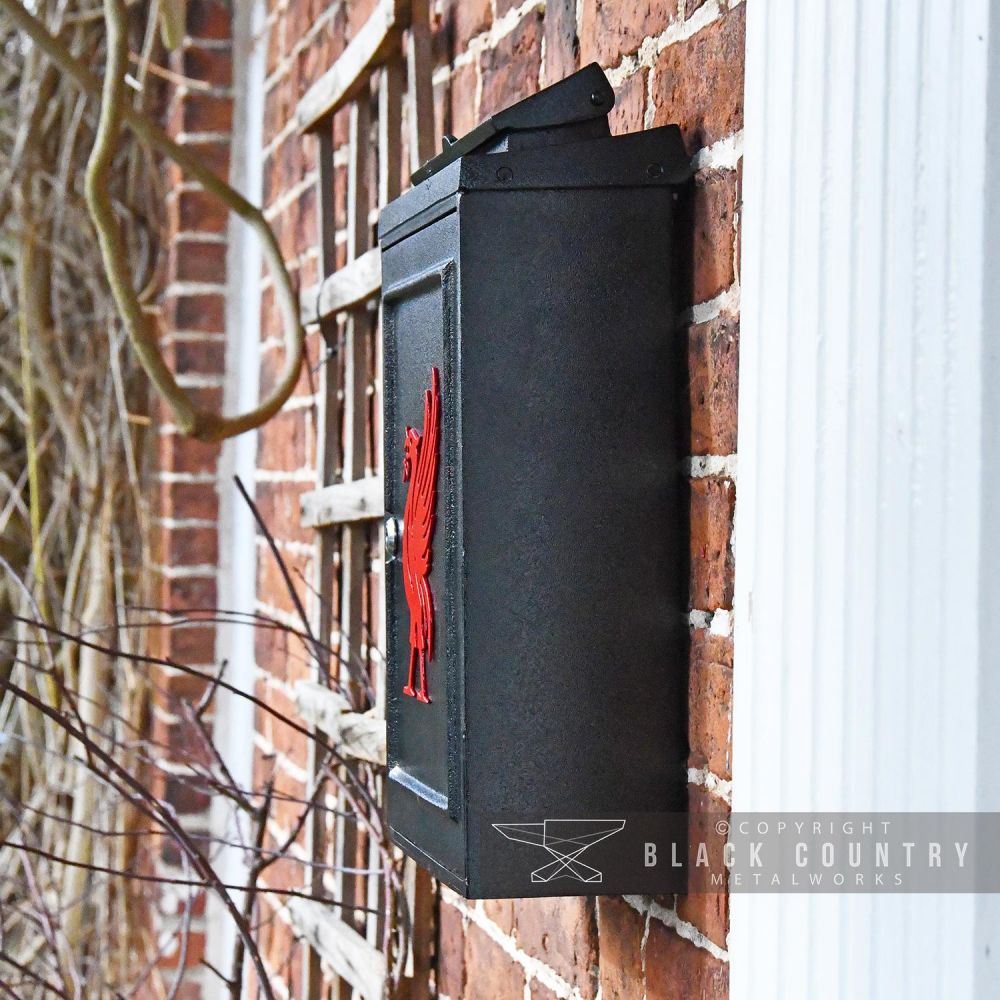 Deluxe Red "Liver Bird" Wall Mounted Post Box | Black Country Metalworks