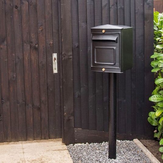 The Rear Opening Sheffield Post Box & Stand | Black Country Metalworks