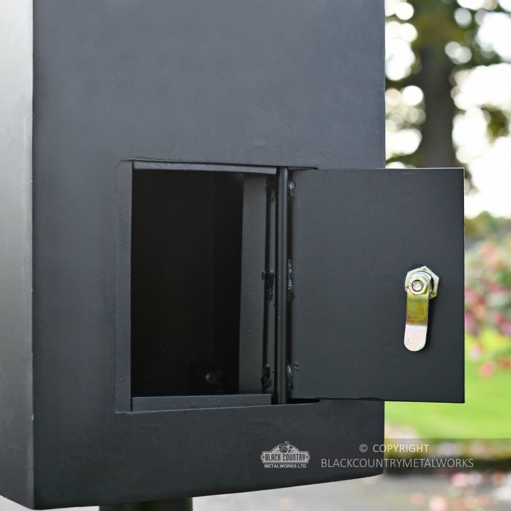 The Rear Opening Sheffield Post Box & Stand | Black Country Metalworks