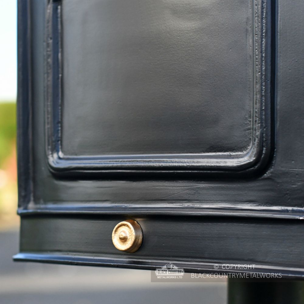 The Rear Opening Sheffield Post Box & Stand | Black Country Metalworks