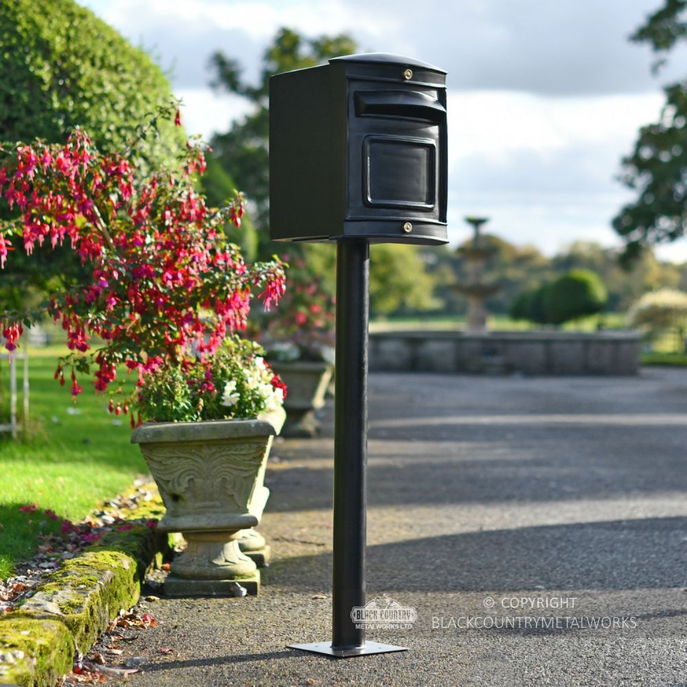 The Rear Opening Sheffield Post Box & Stand | Black Country Metalworks