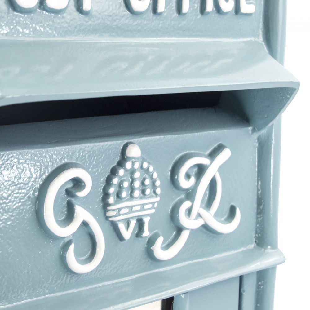 "Light Cove" Slim King George Post Box | Black Country Metalworks
