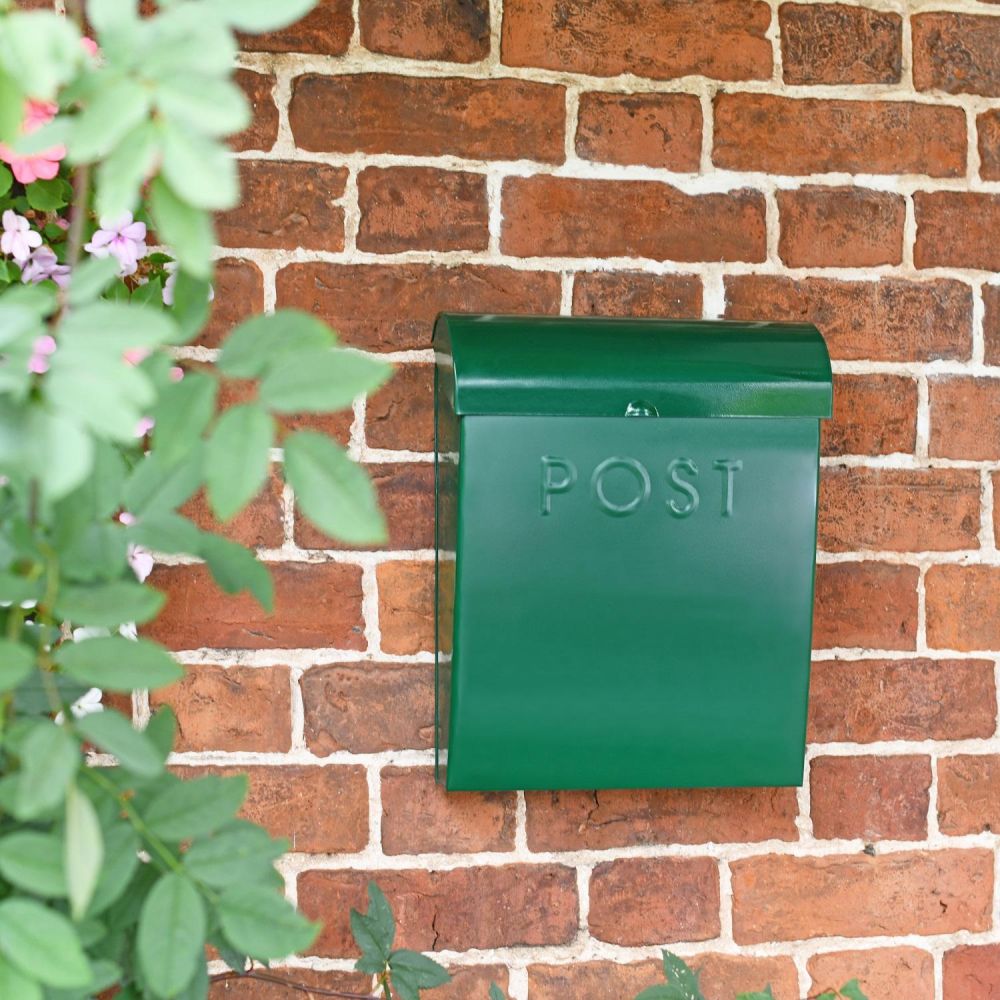 “Vineyard Valleys” Green Contemporary Post Box | Black Country Metalworks