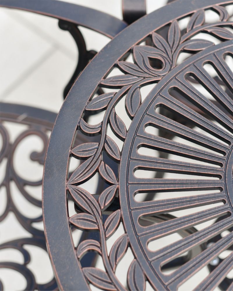 Cast Aluminium "Classic Victoria" Antique Copper Two Seater Bistro Set ...