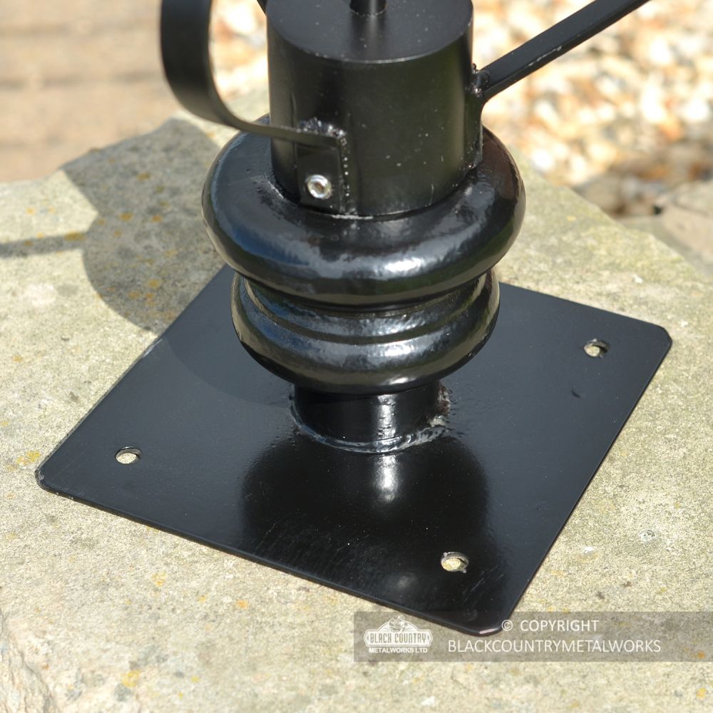 Copper Hexagonal Pillar Light and Lantern Set 86cm | Black Country ...