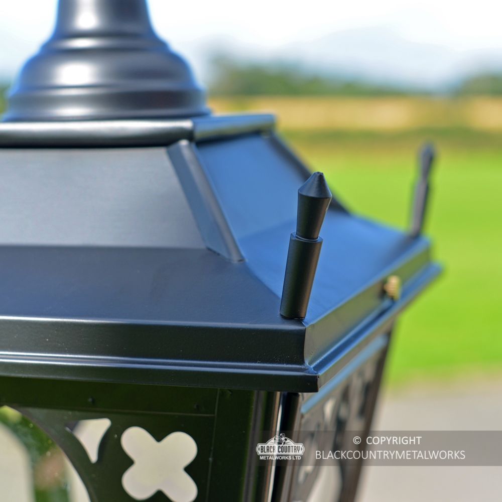 Gothic Pillar Light and Lantern Set | Black Country Metalworks