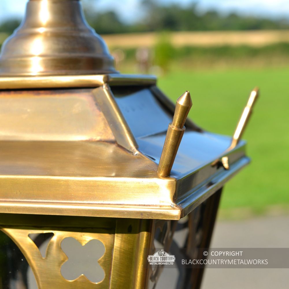 Gothic Pillar Light and Lantern Set | Black Country Metalworks