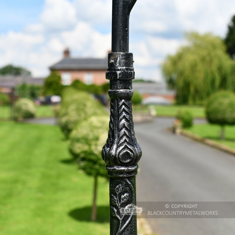 "Lord Arian" Antique Silver Ornate Gothic Cast Iron Lamp Post 2.5m ...
