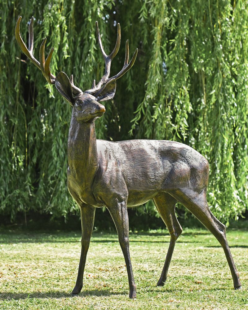 Deer Sculptures | Stag & Doe Statues | Life Size | Black Country Metalworks