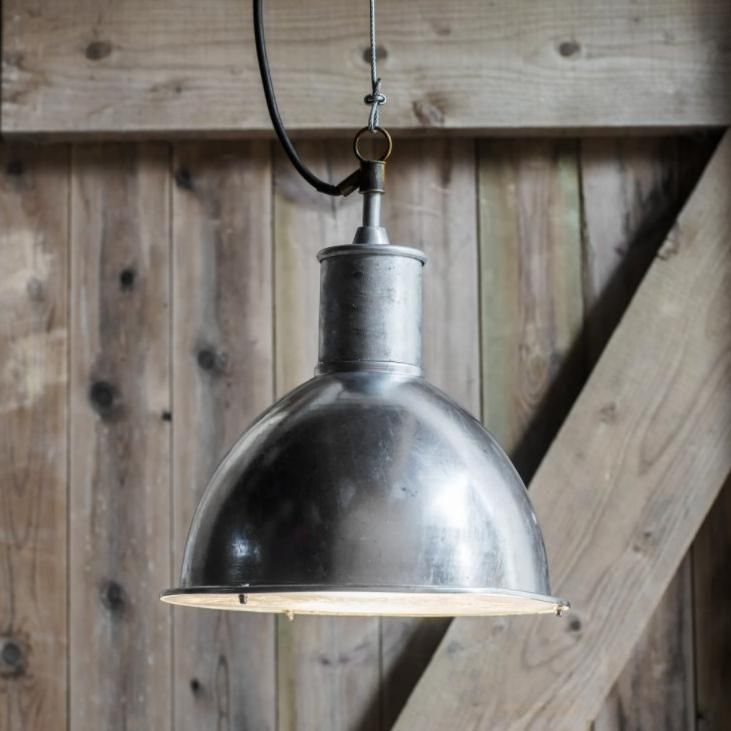 Galvanised Steel Outdoor Pendant Hanging Light | Black Country Metalworks