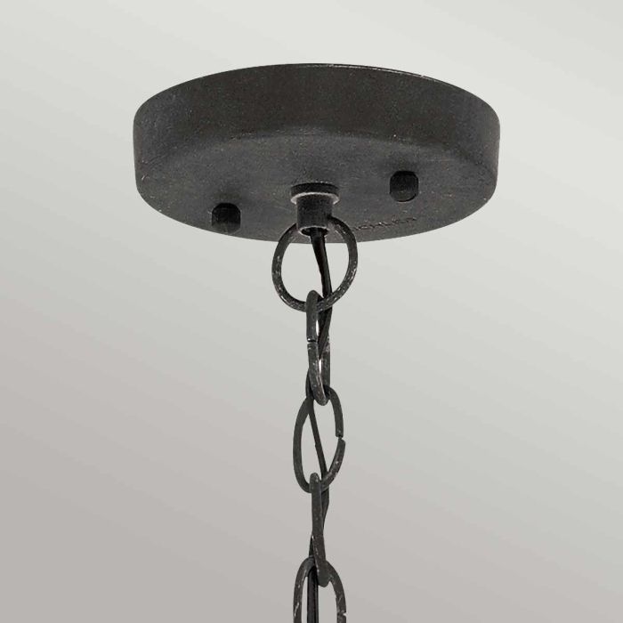 "Linton" Modern Hanging Chain Lantern in a Weathered Finish | Black ...