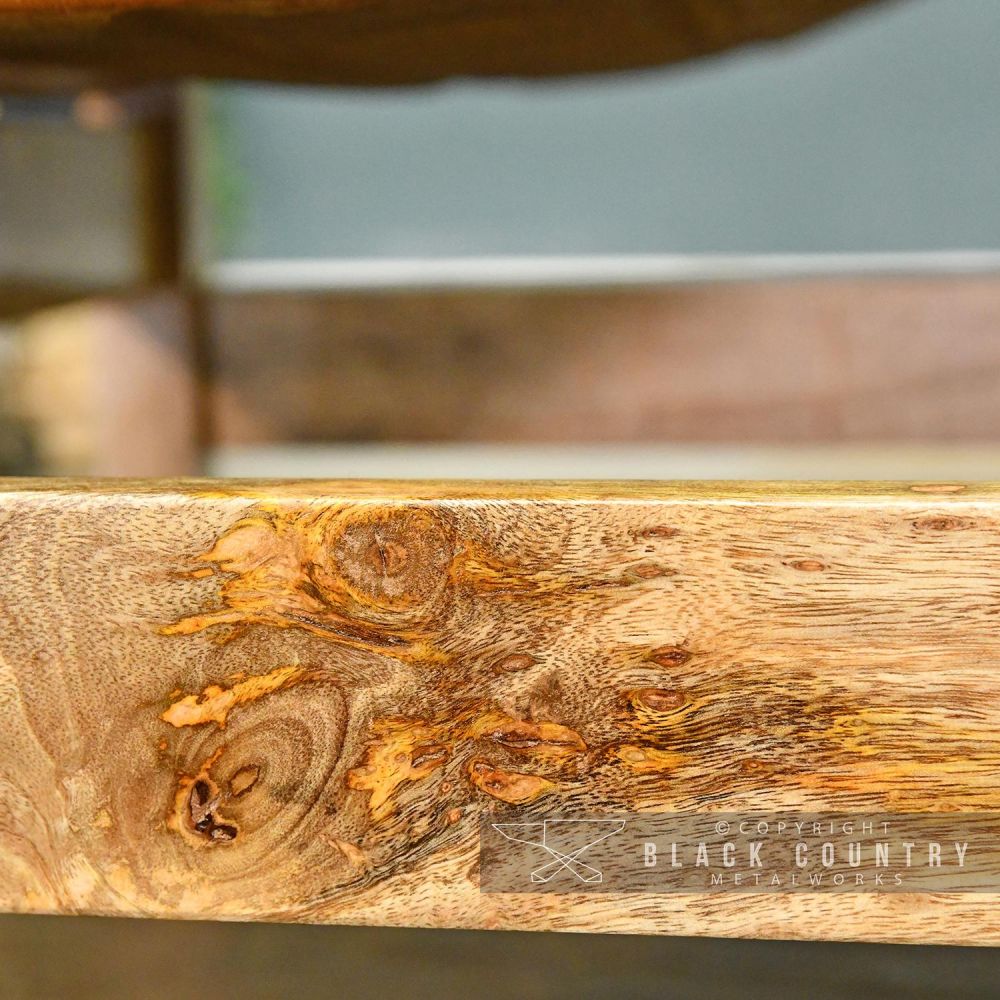 "The Barford" Mango Wood & Tan Leather Relax Chair | Black Country ...