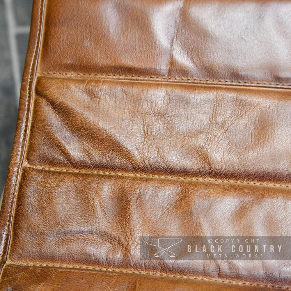 "The Barford" Mango Wood & Tan Leather Relax Chair | Black Country ...
