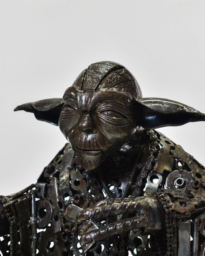 Recycled Metal Humanoid Alien Sculpture | Black Country Metalworks