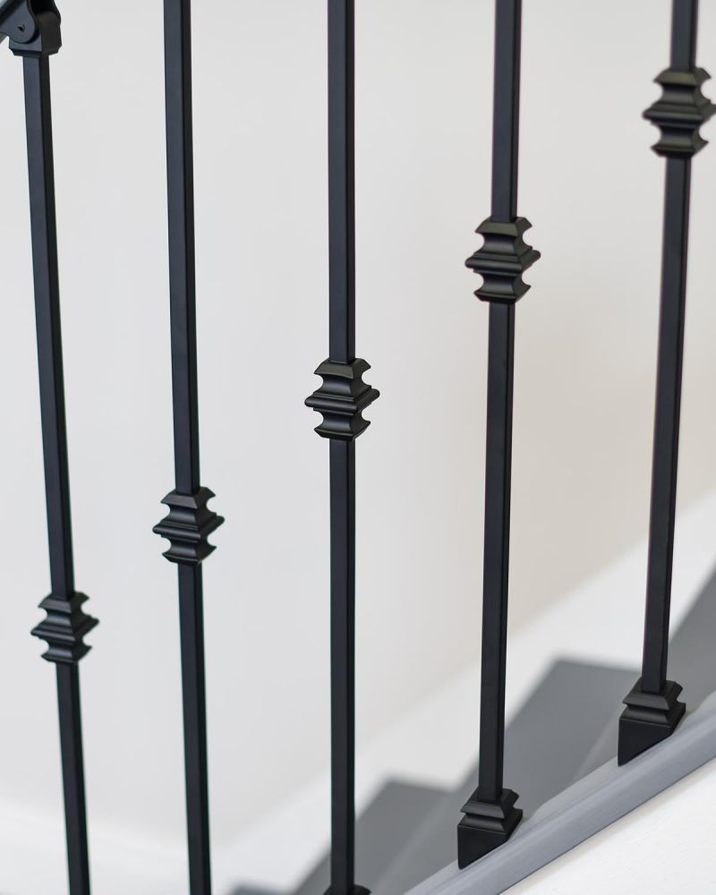 Matte Black "Enfield" Single Knuckle Stair Spindle | Black Country ...