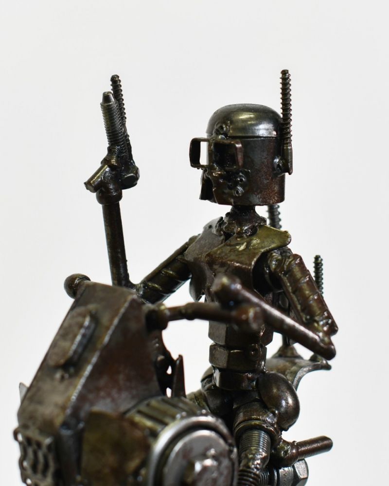 Recycled Metal Parts Alien Walker Ornament | Black Country Metalworks