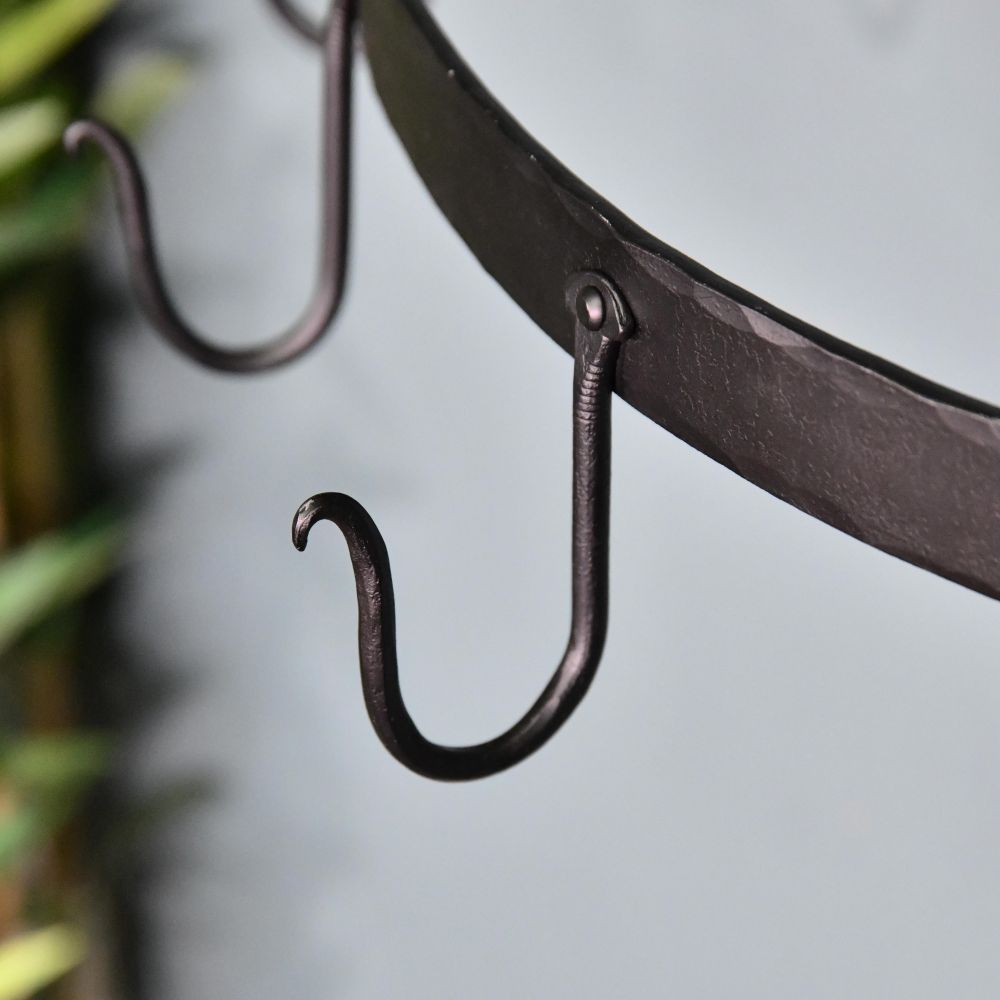 Blacksmith Wall Mounted Bowed Kitchen Tool Rack | Black Country Metalworks