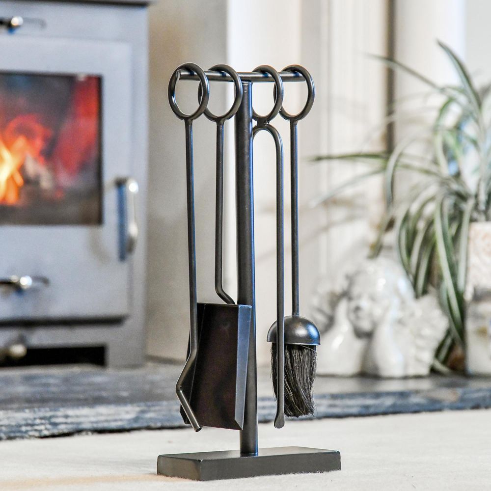 "Middleton" Black Cast Iron Companion Set 42cm | Black Country Metalworks