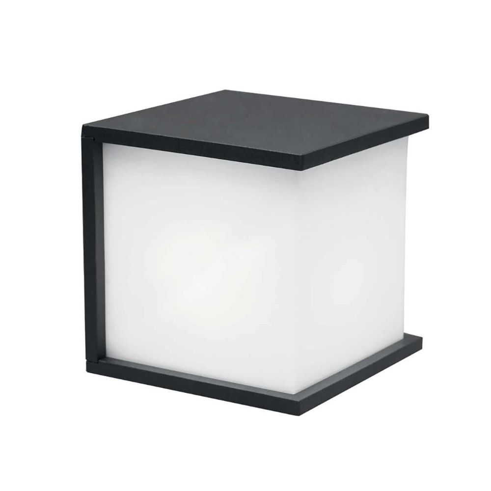 Modern "Square Top" Flush Wall Light Fitting - 17cm | Black Country ...