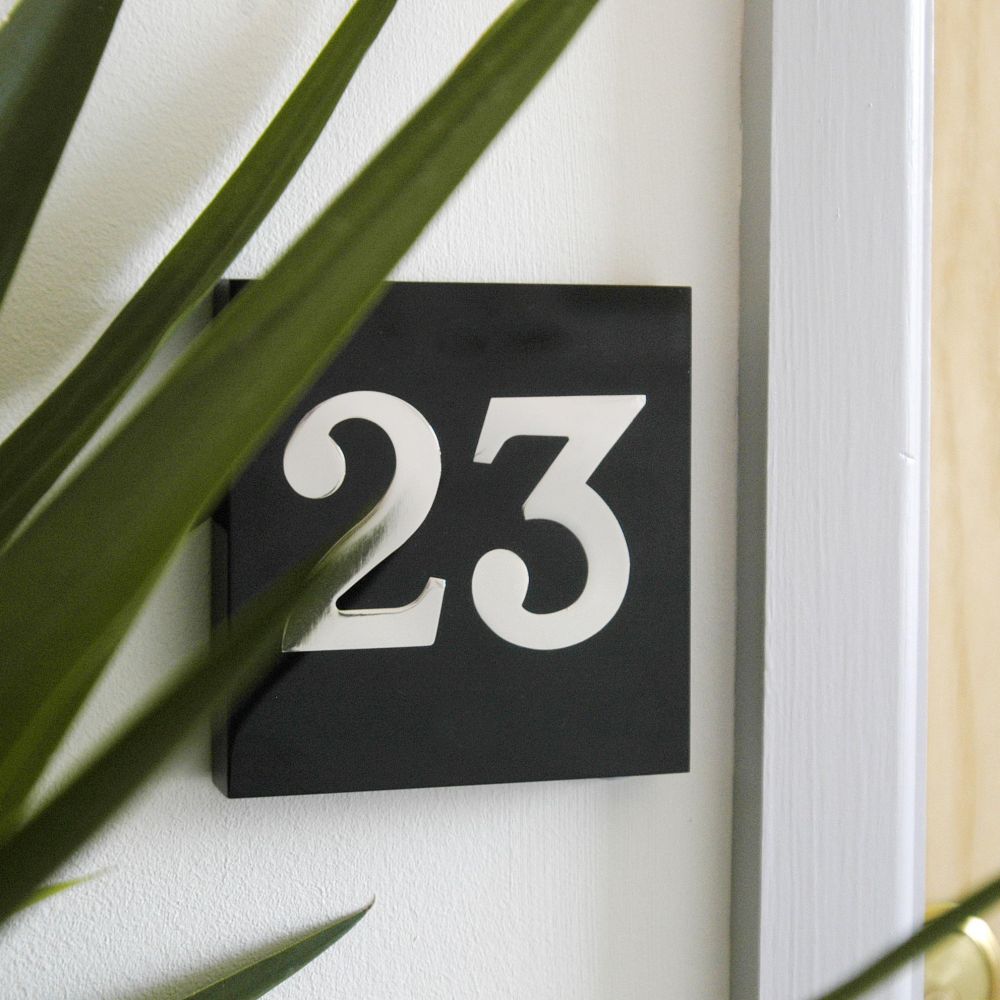 Acrylic modern House Number Signs | Black Country Metalworks