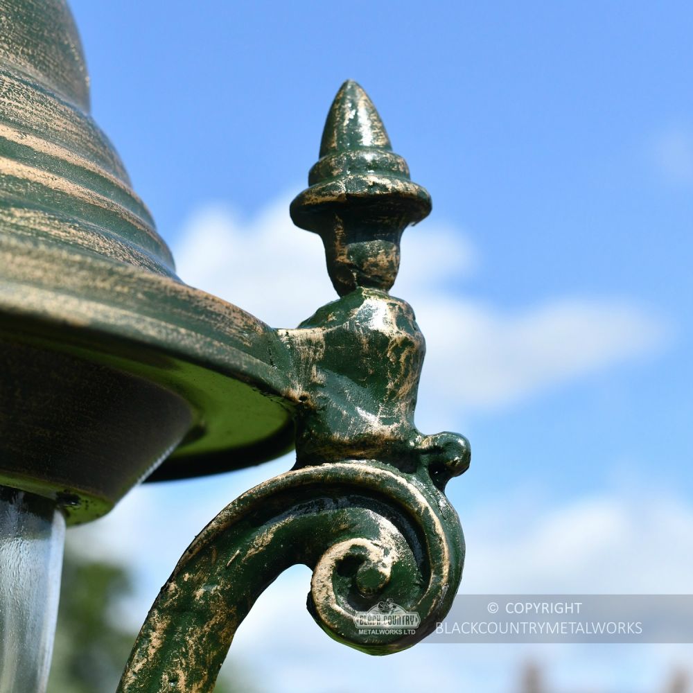"The Caesar" Olive Green Opulent Cast Iron Lamp Post 2.5m | Black ...