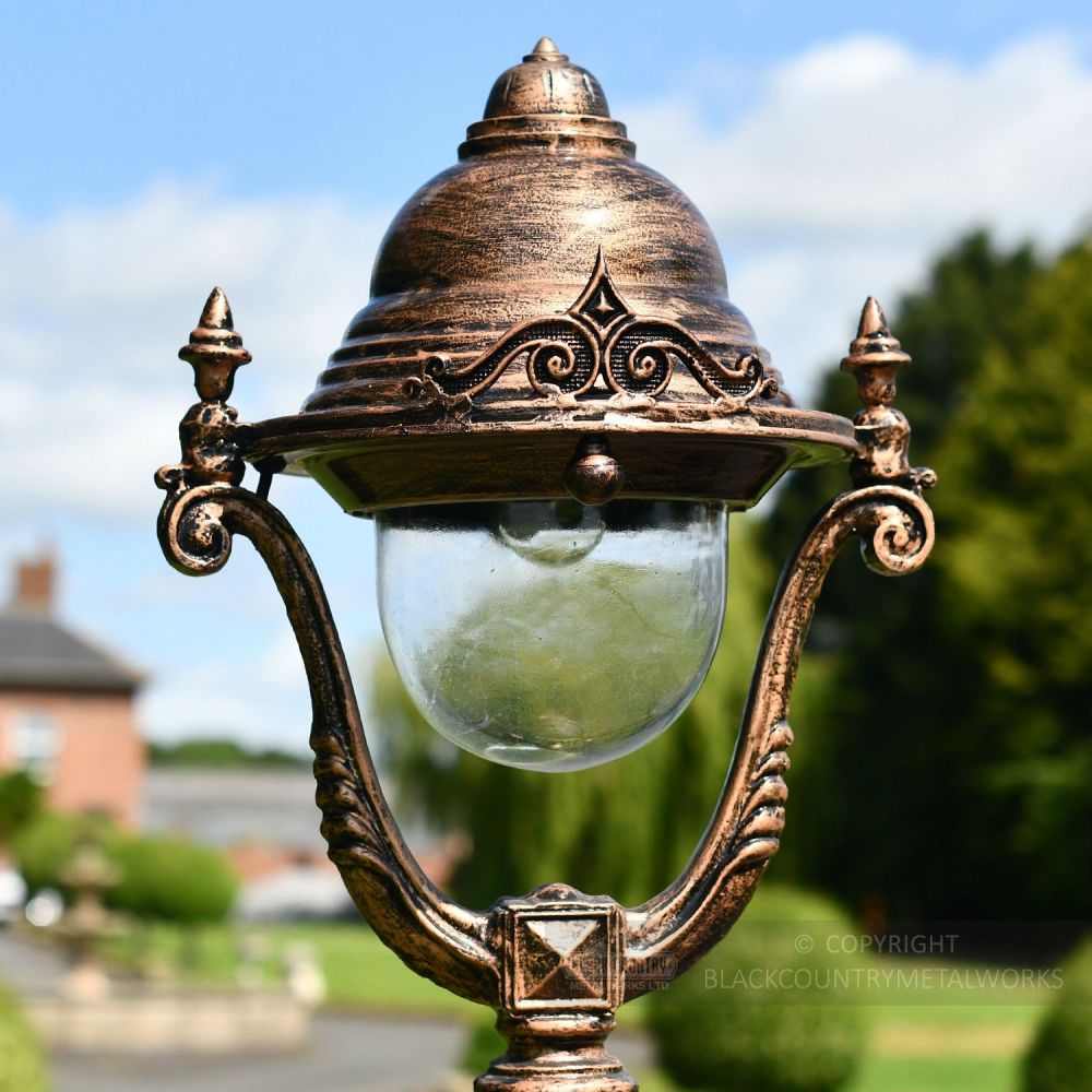 "Lord Octavius" Antique Copper Finish Opulent Cast Iron Lamp Post 2.5m ...