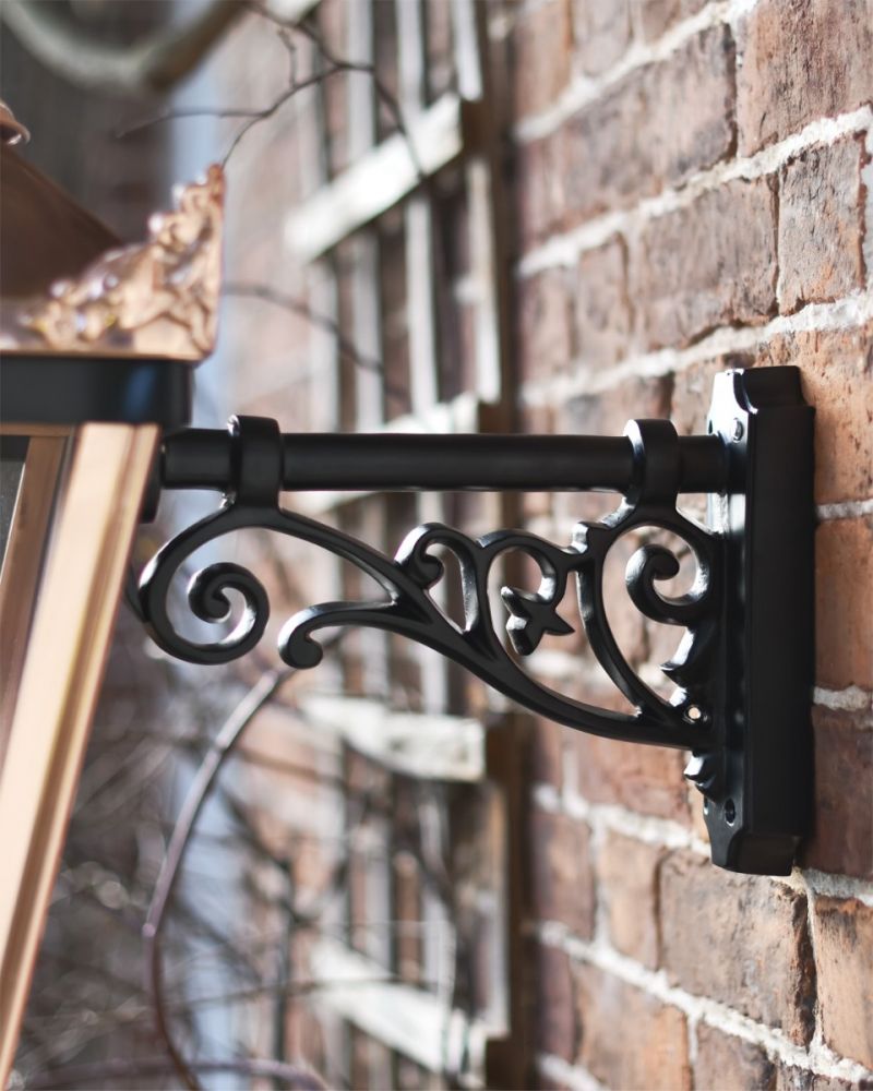 Copper "Sunningdale" Lantern Ornate Wall Bracket | Black Country Metalworks