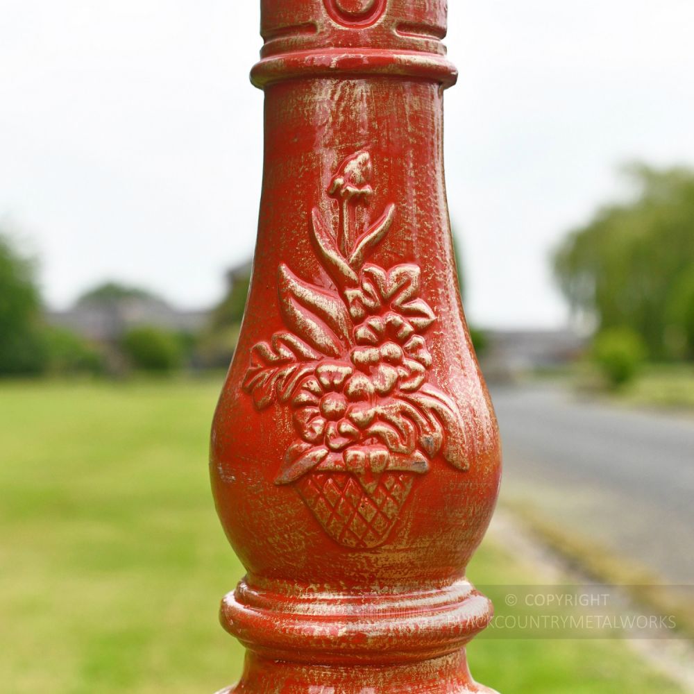 "Lady Clementine" Antique Red Cast Iron Lamp Post 3.1m | Black Country ...