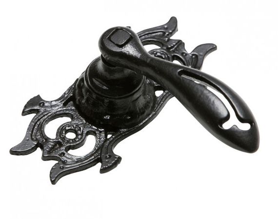 "Gaudi" Ornate Gothic Iron Door Handles | Black Country Metalworks