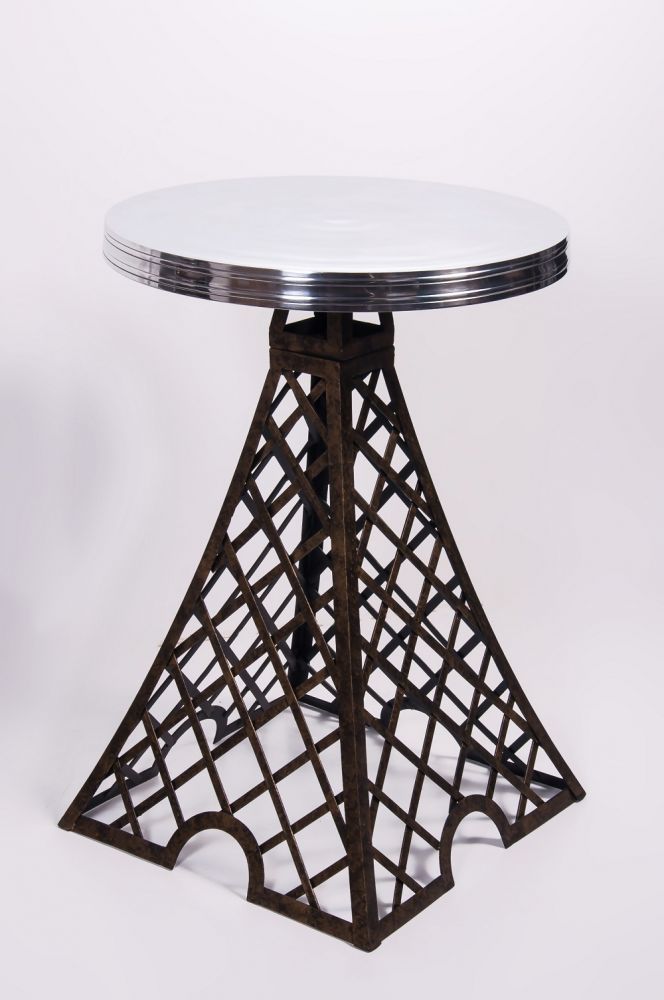 “Parisian Park” Eiffel Tower Table with Aluminium top | Black Country ...