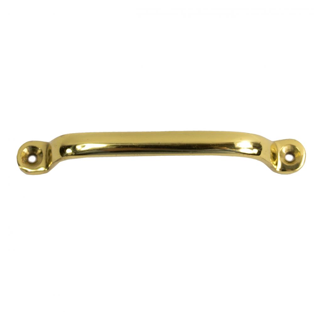 Small Polished Brass Door Pull Handle | Black Country Metalworks