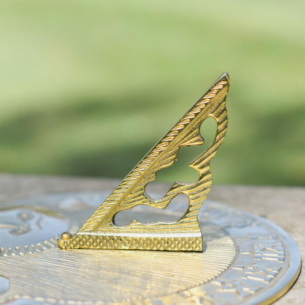 Polished Brass 'Rising Run' Sundial | Black Country Metalworks