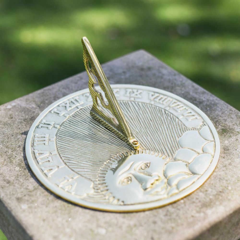 Polished Brass 'Rising Run' Sundial | Black Country Metalworks