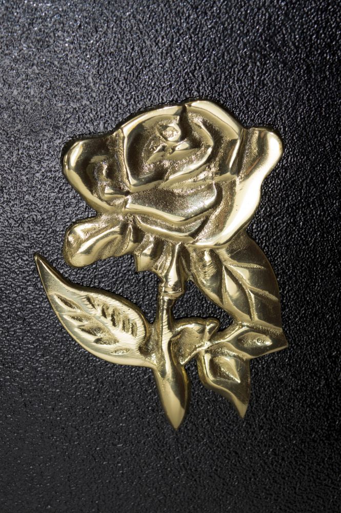 Deluxe Polished Brass “Tudor Rose” Wall Mounted Post Box | Black ...