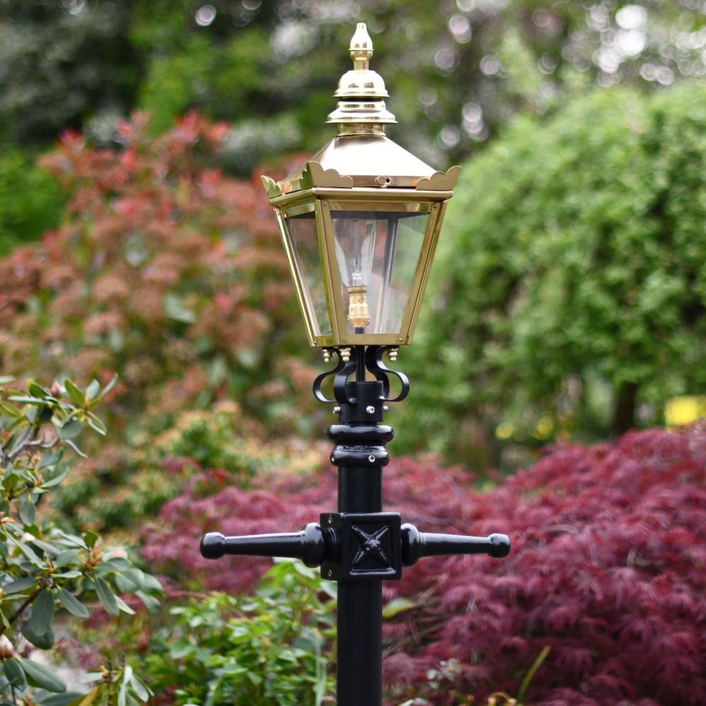 Polished Brass Victorian Lamp Post - Miniature 1.5m | Black Country ...