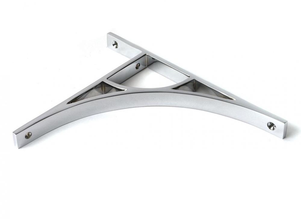 Polished Chrome "Ascension" Arched Crescent Shelf Bracket - 260mm x ...